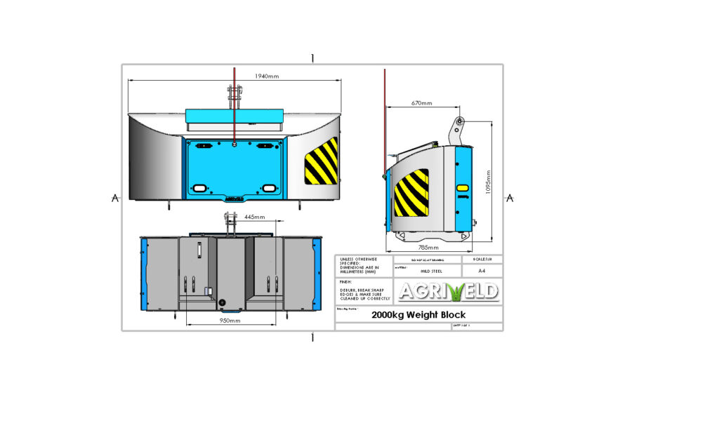 1600kg-2000kg STANDARD Weight Block – Agriweld Dealer Portal
